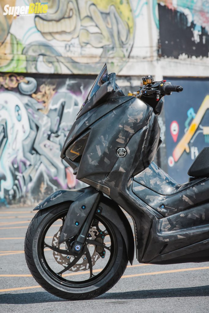 Xmax Fin Racing Bike แต่งคาร์บอนลายใหม่ อัพไซส์ 400 CC.